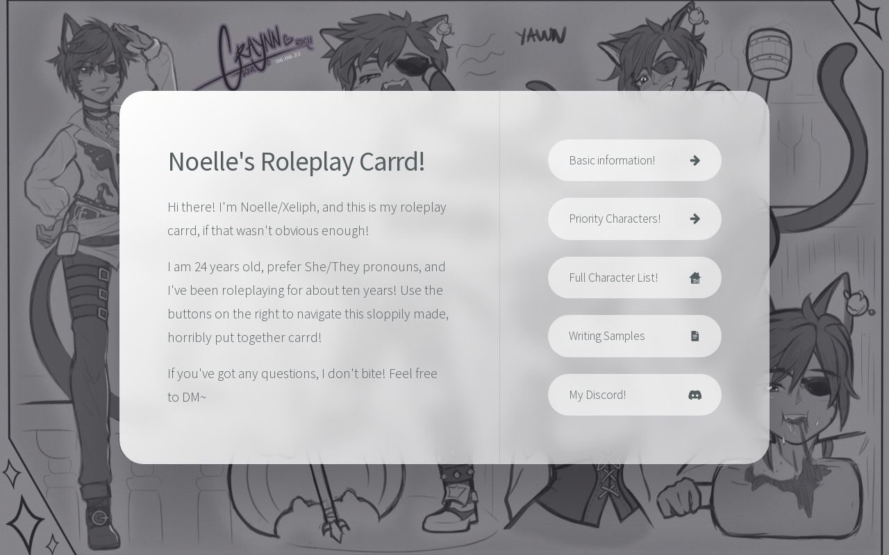 Noelle's Roleplay Carrd!